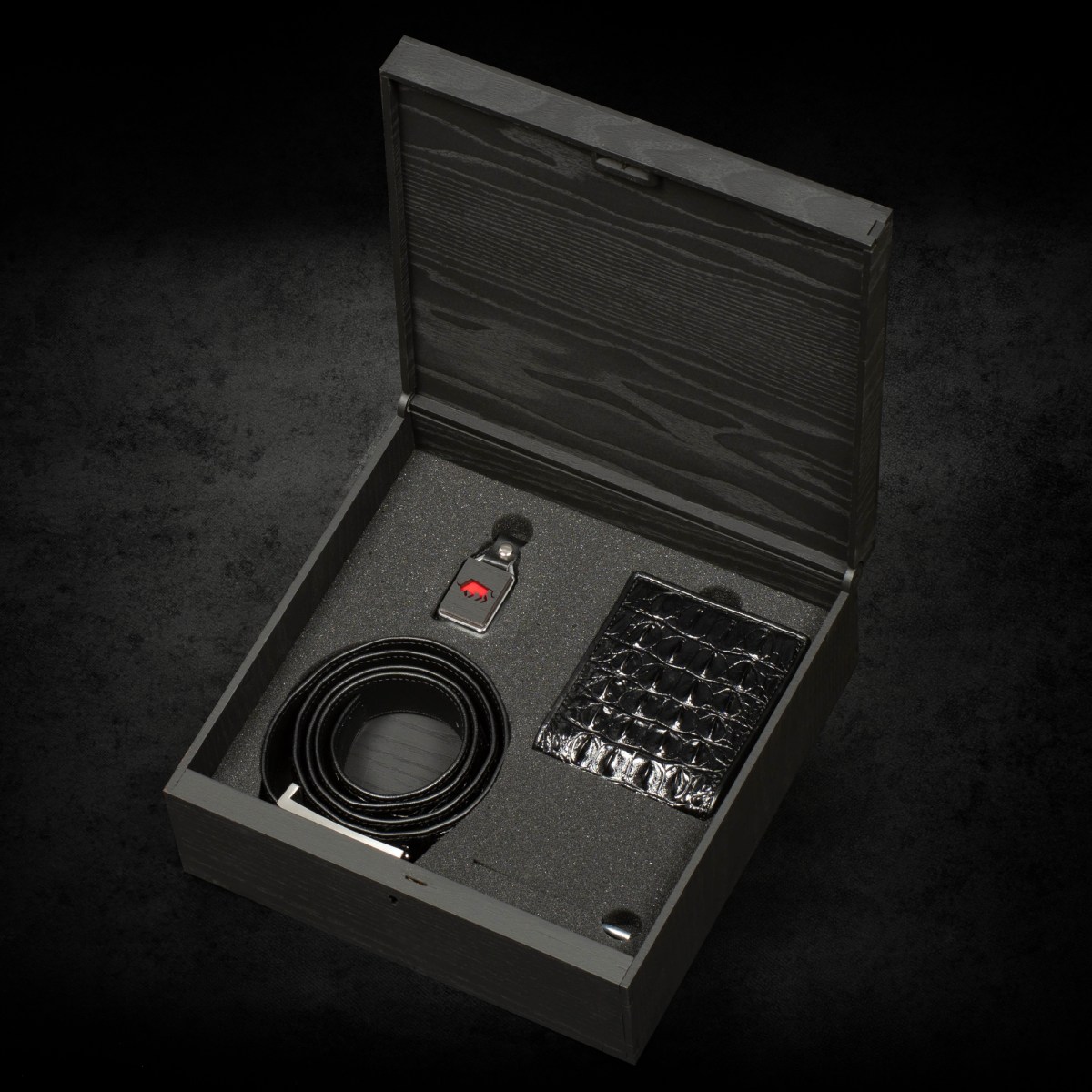 TORROSS™ Чоловічий набір гаманець та ремінь з натуральної шкіри крокодила Croco Wallet-Belt ...