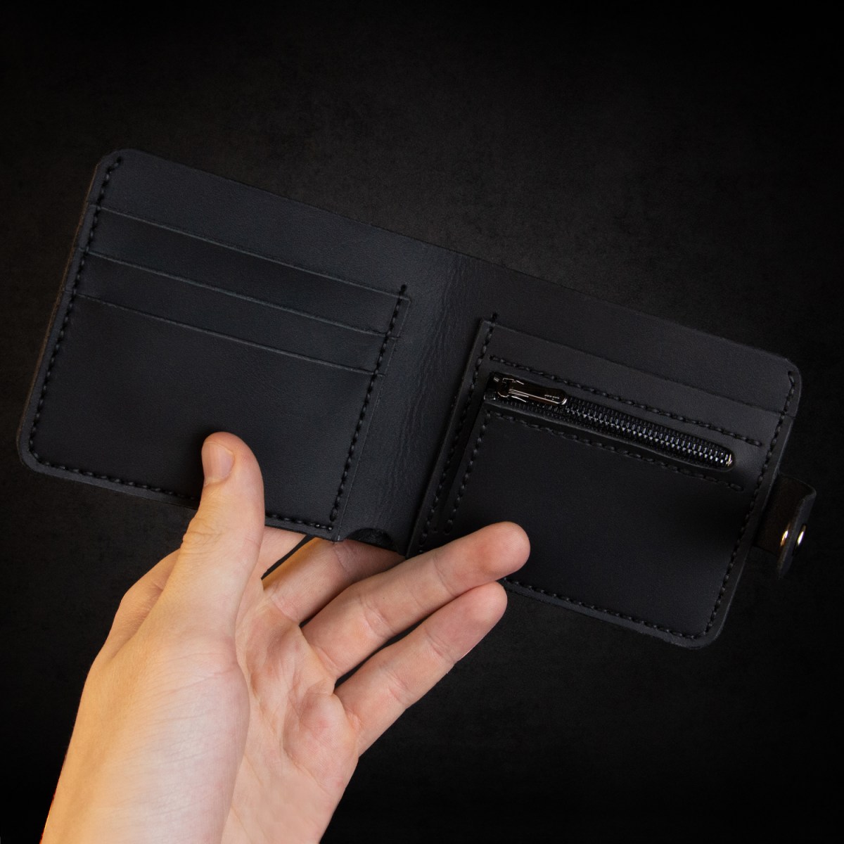 TORROSS™ Гаманець чоловічий з кнопкою з натуральної шкіри Bifold Wallet – Torross